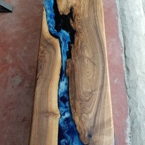 Wavy Ocean Design Resin Bench, Custom Bench , Epoxy River Bench - Etsy