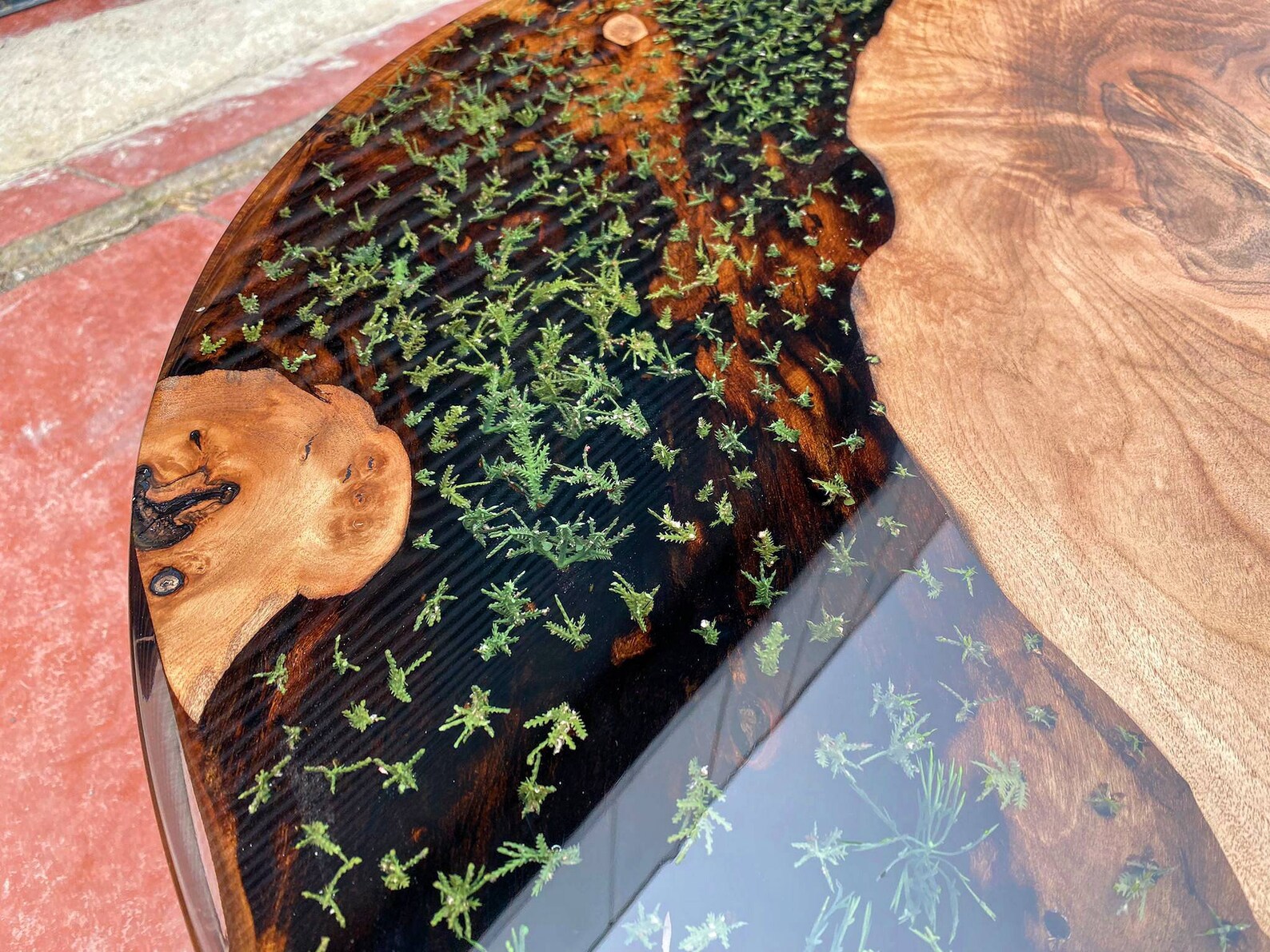 Floral Epoxy Table Round Dining Table Clear Epoxy Resin | Etsy