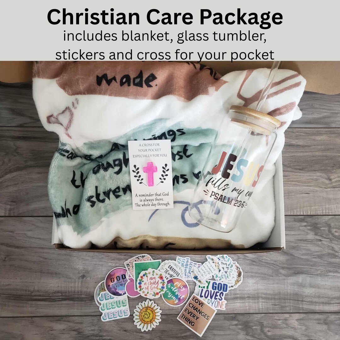 Christian Care Package Hug in a Box, Child of God Blanket, Christian ...
