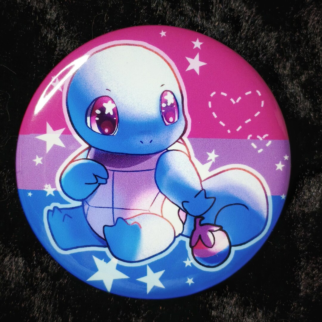 Bisexual Poke Turtle Button - Etsy