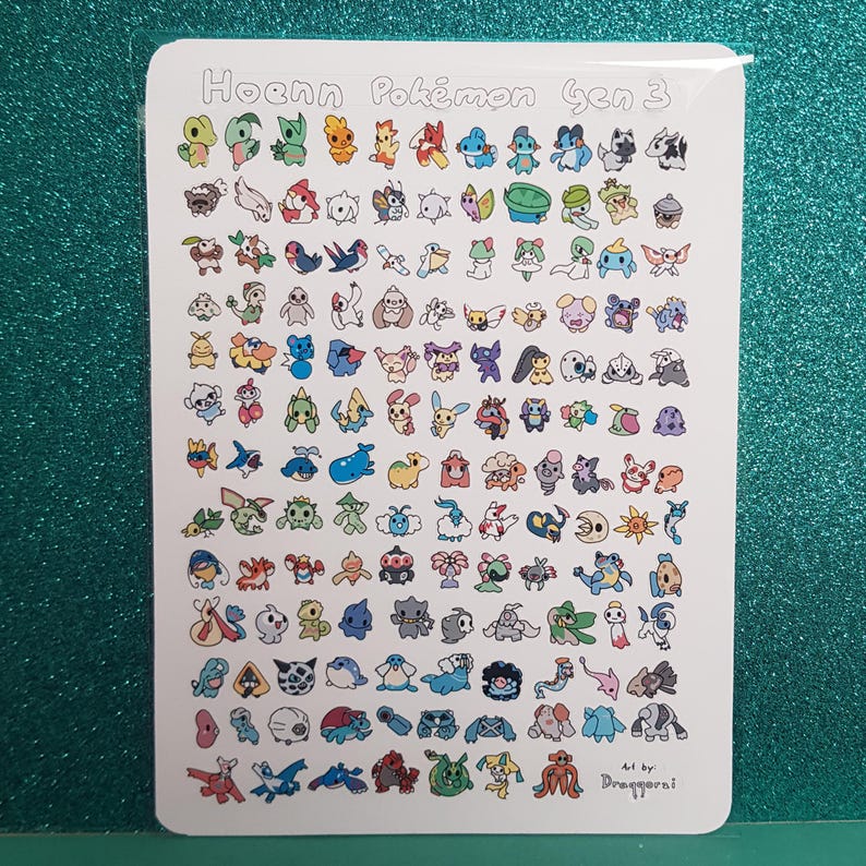 Mini Poké Stickersheet Hoenn - Etsy UK