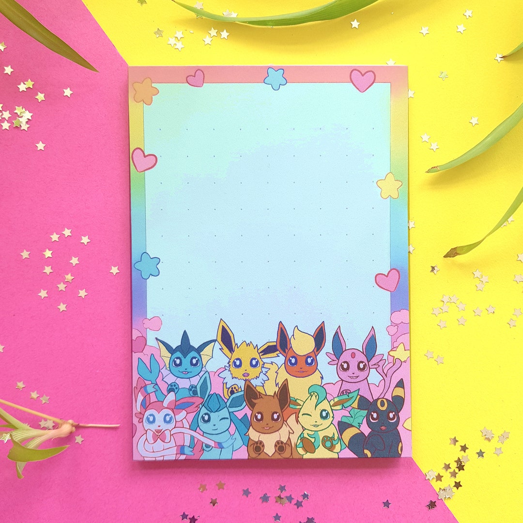 Pokemon Eeveelutions Notepad A6 50 Sheets - Etsy
