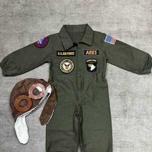 Personalized Aviator Kids Costume Airborne Pilot Helmet Pilot Toddlers ...