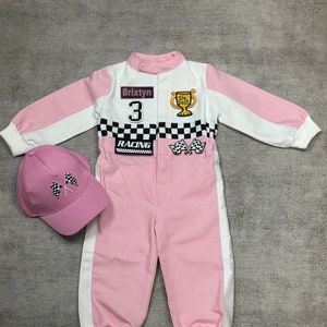 Pink Race Car Suit Personalized Unisex Racing Suit for - Etsy