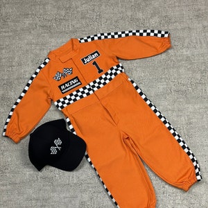 Orange Racing Suit Custom Personalized Unisex Racing Suit for Birthday ...