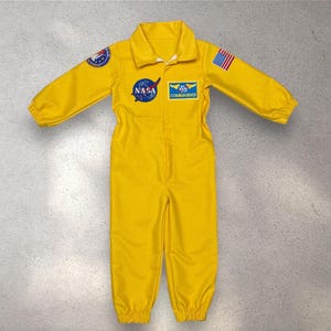 Yellow Space Commander Costume – Custom NASA Astronaut Suit for Kids ...