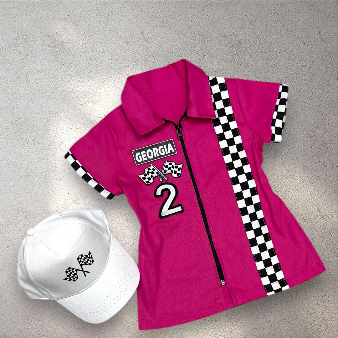 Girls Pink Racing Dress - Fast One Birthday Race Outfit - Fancy ...