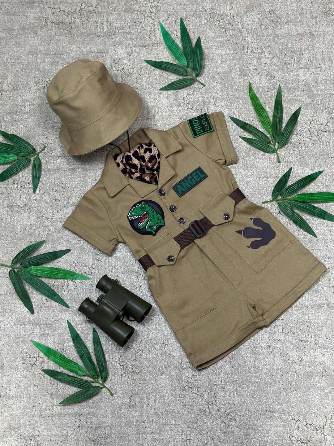 Toddler T-rex Jumpsuit Dinosaur Explorer Outfit - Fun Jurassic Concept ...