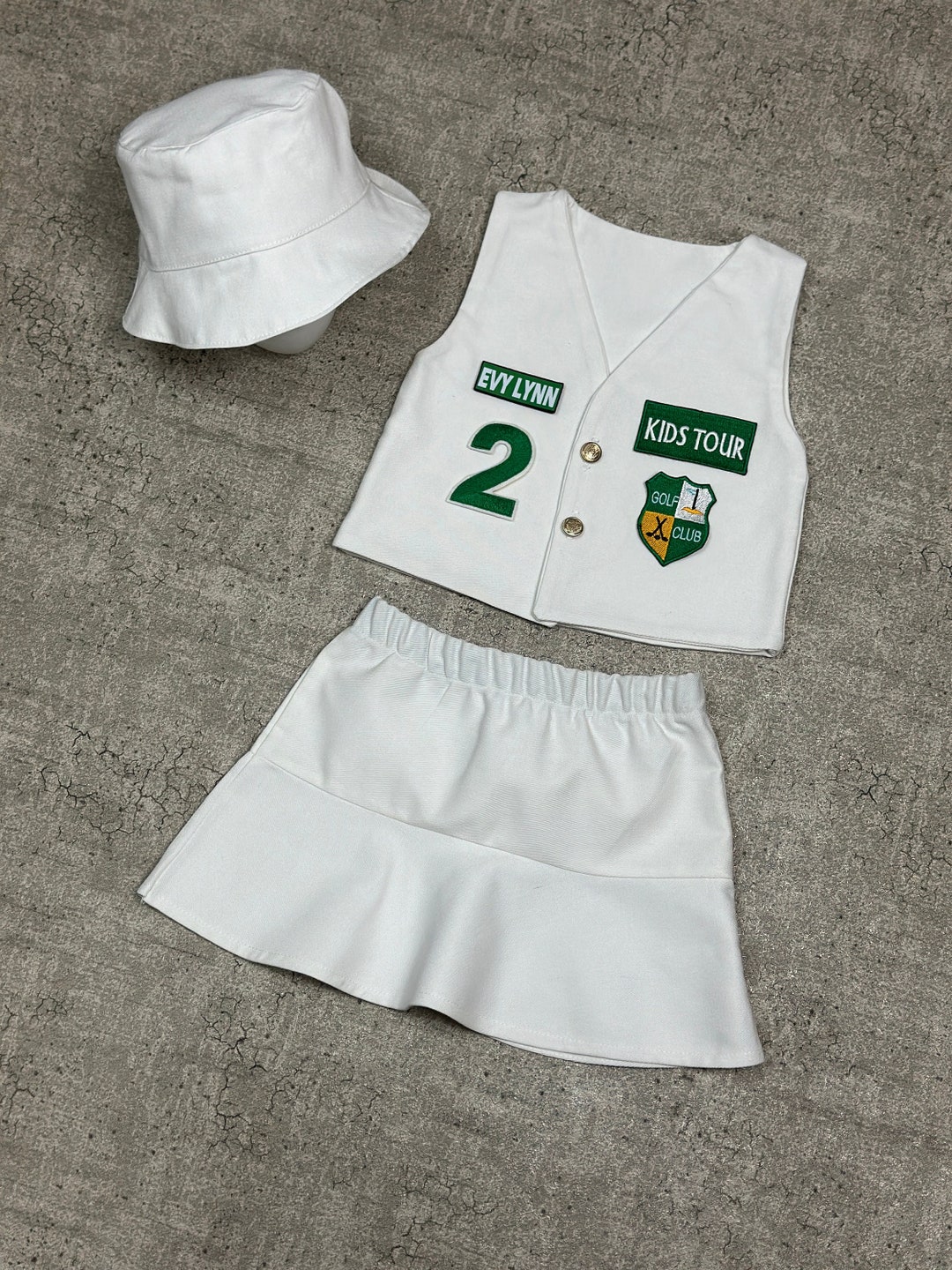 Personalized Golf Vest Skirt for Girl-toddler Golf Uniform With Golf ...
