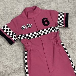 Pink Short Sleeve Custom Personalized Unisex Racing Suit for - Etsy