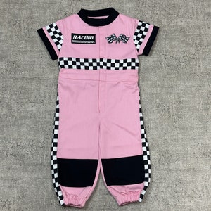 Pink Short Sleeve Custom Personalized Racing Suit Toddler Race Outfit ...