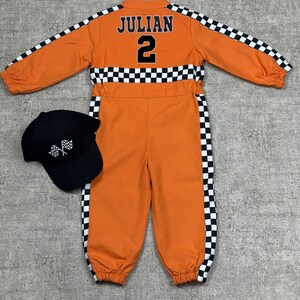 Orange Racing Suit Custom Personalized Unisex Racing Suit for Birthday ...
