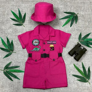 Hot Pink Dinosaur Explorer Fancy Safari Costume Adventurer Kids ...