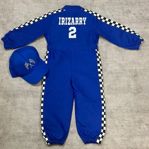 Royal Blue Personalized Unisex Racing Suit for 1st Birthday Gift ...
