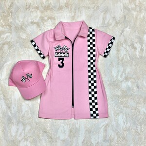 Pink Toddler Racing Dress Fast One Birthday Race Outfit Fancy Halloween ...