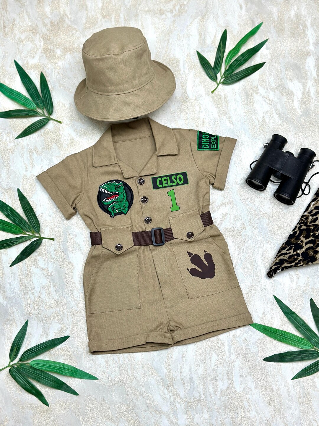 Personalized Dinosaur Safari Outfit - Paleontologist Costume for ...
