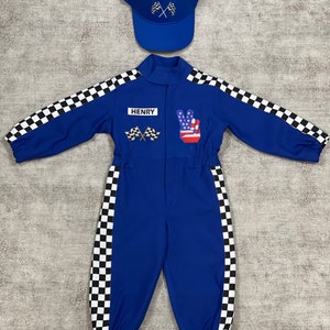 Royal Blue Personalized Unisex Racing Suit for 1st Birthday Gift ...