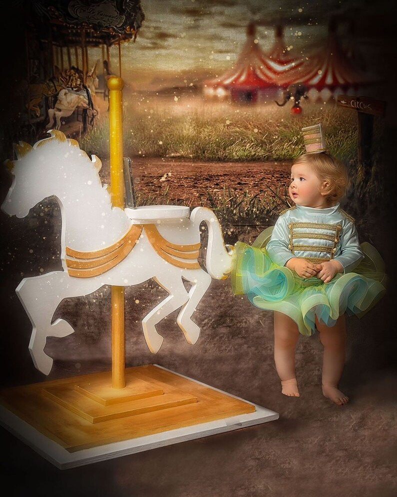 Fancy Carousel Photo Props Costume With Little Hat for Girls - Etsy