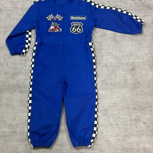 Royal Blue Personalized Unisex Racing Suit for 1st Birthday Gift ...