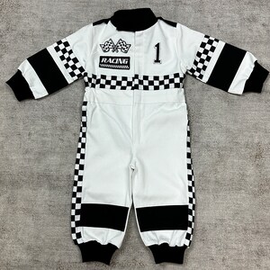 Personalized Named White Racer Jumpsuit Toddler Race Car Outfit 1st ...
