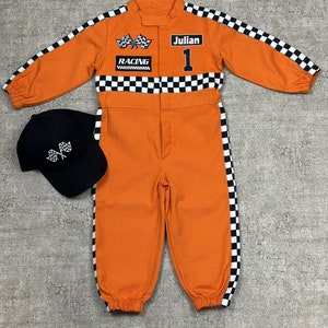 Orange Racing Suit Custom Personalized Unisex Racing Suit for Birthday ...