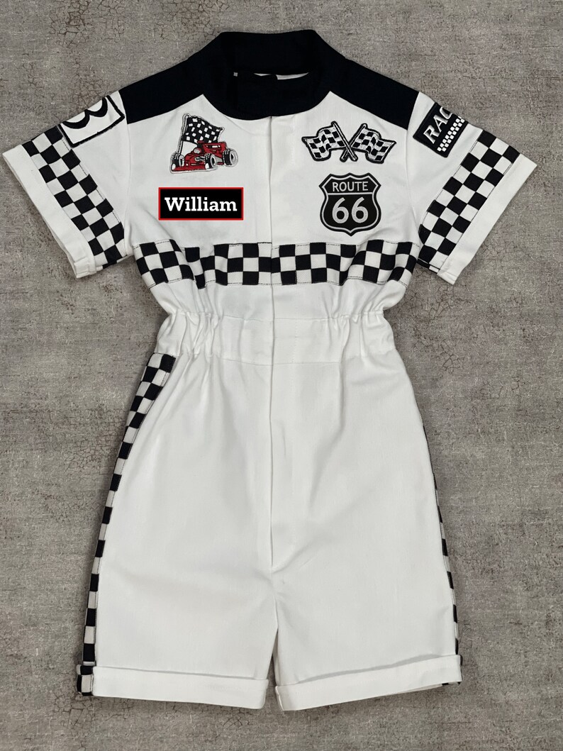 White Checkered Front Short Sleeves Shorts Custom Personalized - Etsy