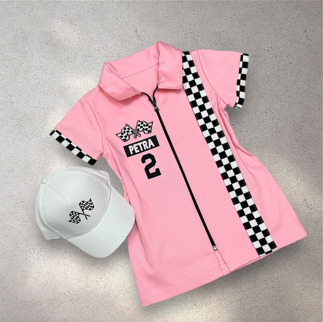 Pink Toddler Racing Dress - Fast One Birthday Race Outfit - Fancy ...