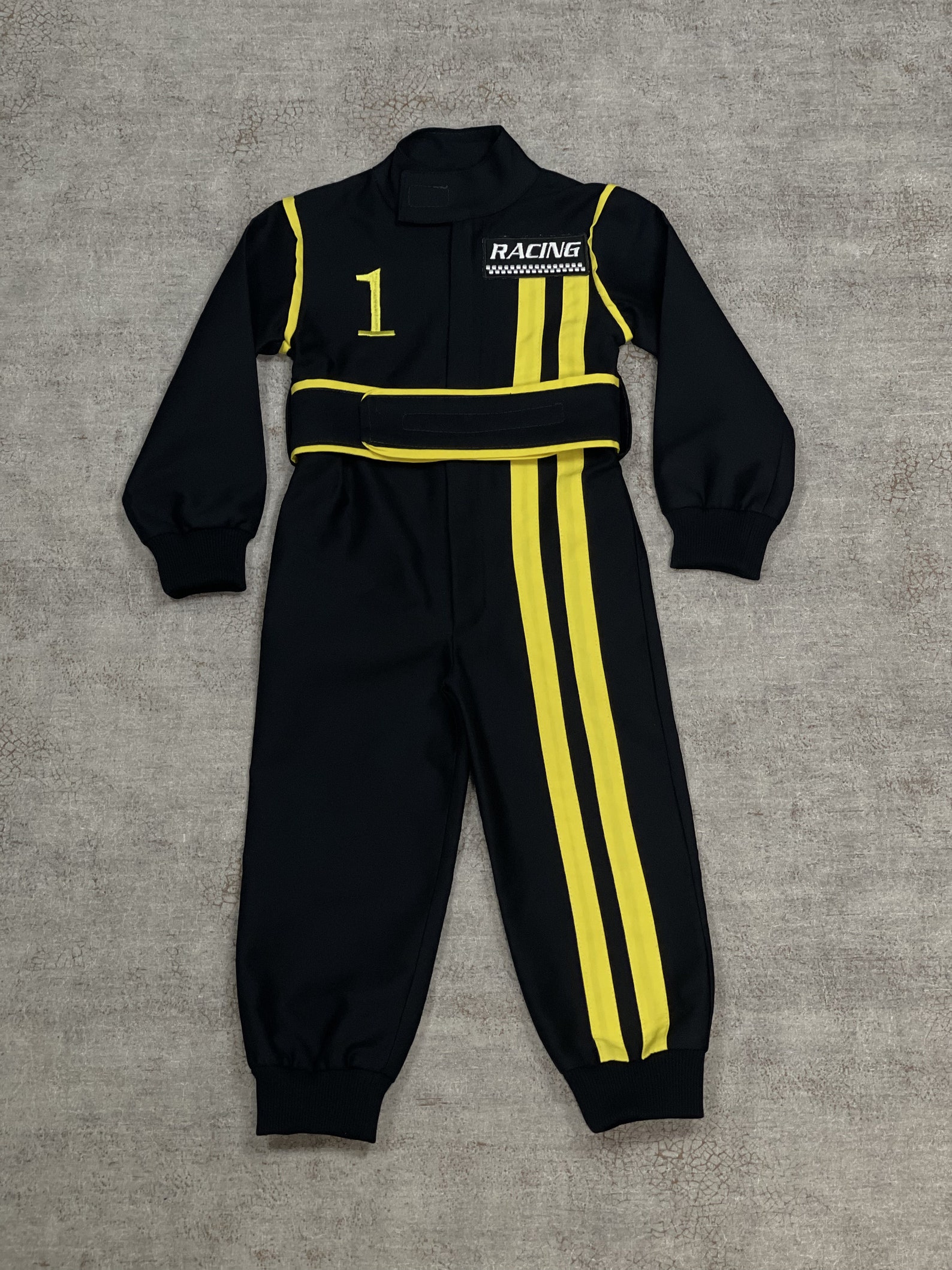 Yellow Striped Black Racing Suit Custom Personalized - Etsy