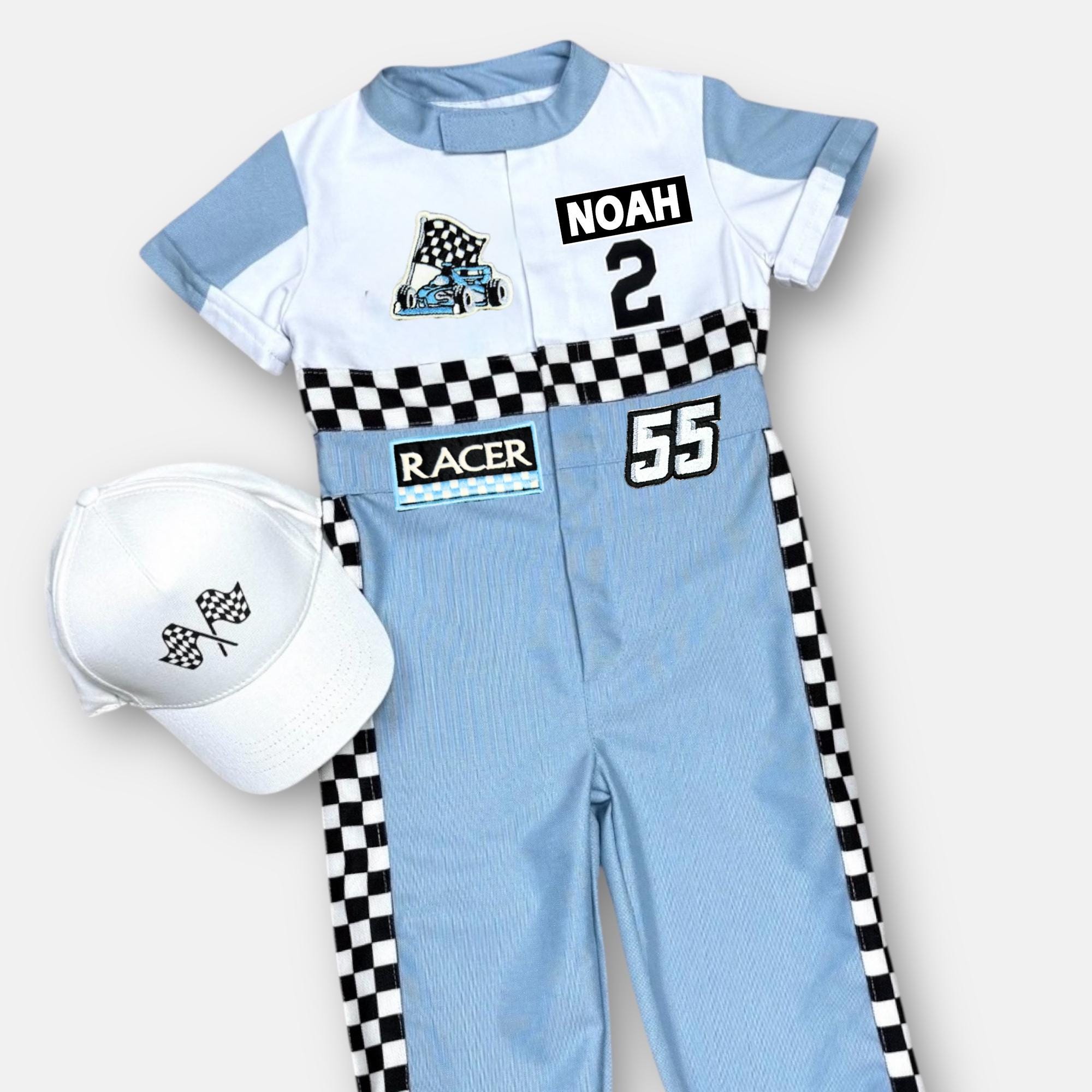 Light Blue Race Car Outfit for Boys - Two Fast Outfit - Toddler ...
