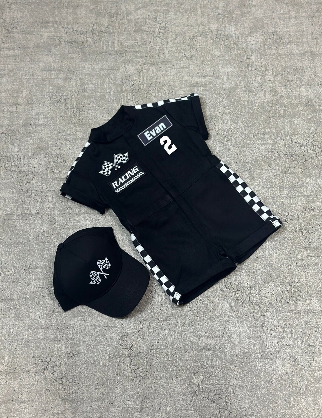Black Race Suit Race Car Driver Costume Halloween Costume 1st Birthday ...