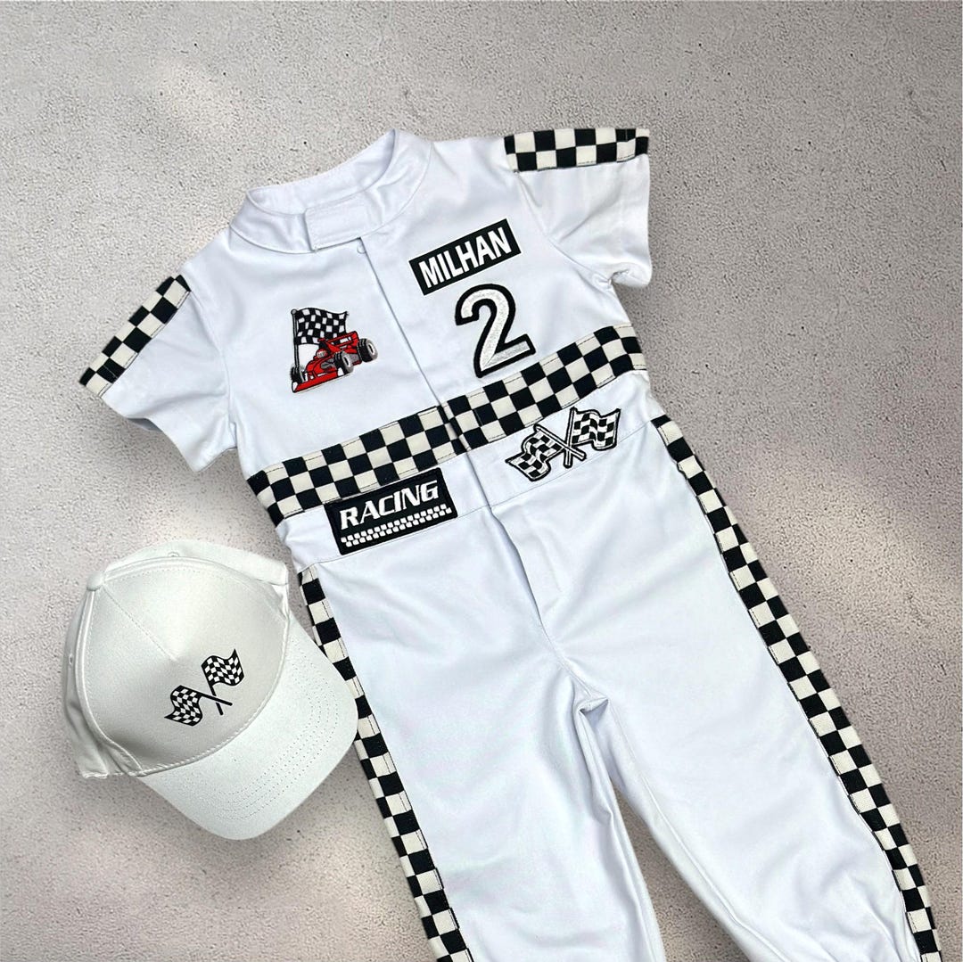 Personalized Race Car Driver Outfit - Fast One Birthday Suit - Boys ...