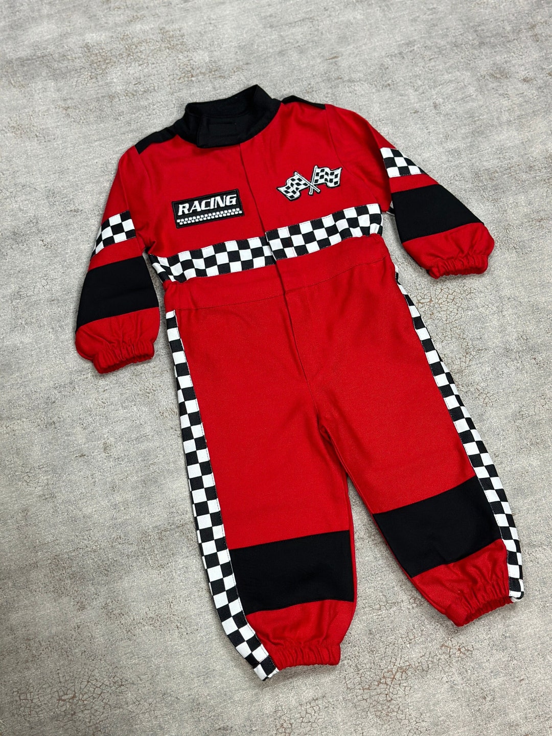 Red Racing Suit Unisex Racing Suit With Brand Logos Patches - Etsy