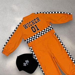 Orange Racing Suit, Custom Personalized Unisex Racing Suit for Birthday ...