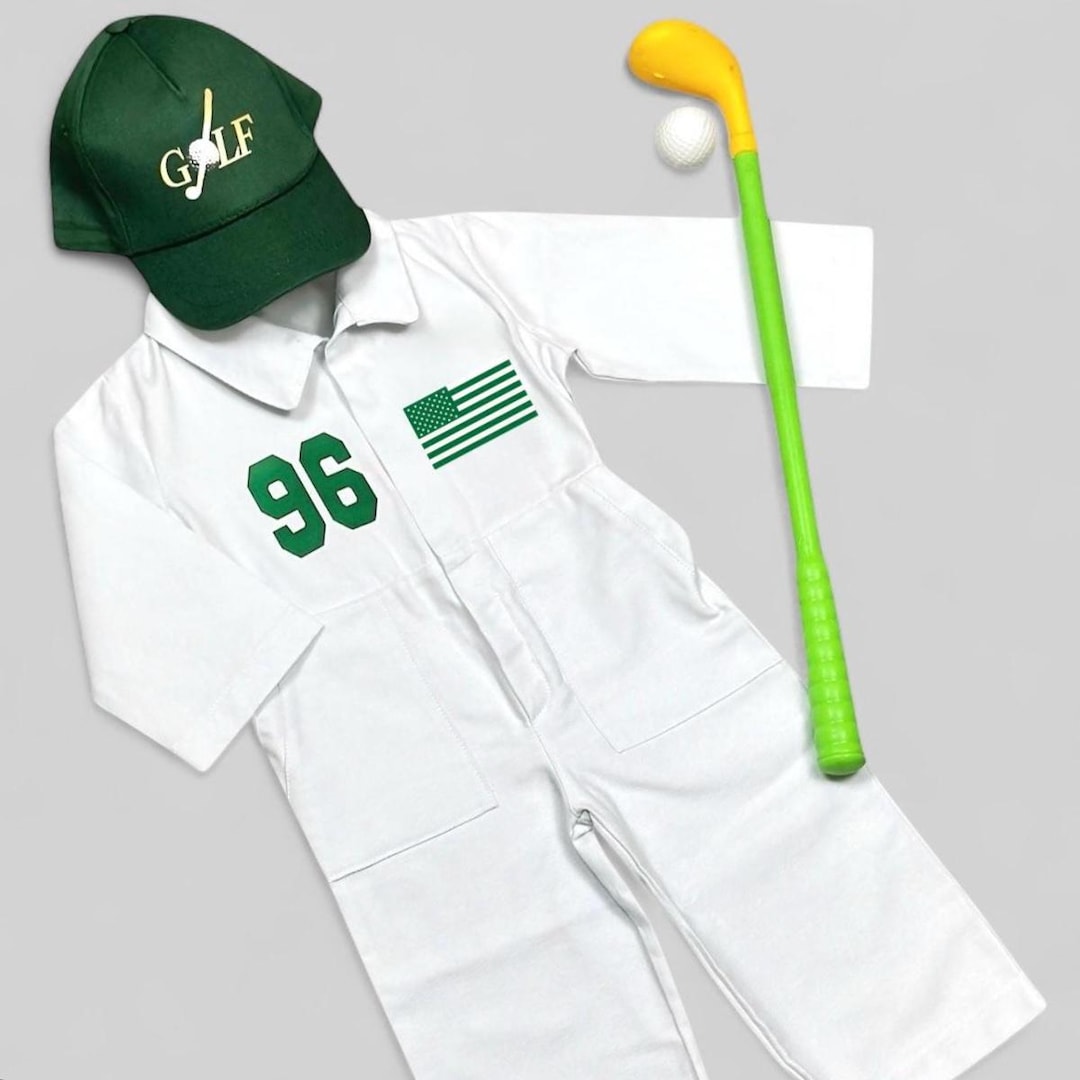 Personalized Kids Golf Caddy Costume, Toddler Golf Uniform, Hole in One ...