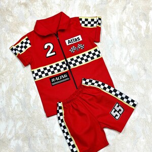 Personalized Racing Outfit Fast One Birthday Racing Suit Kids Racing ...