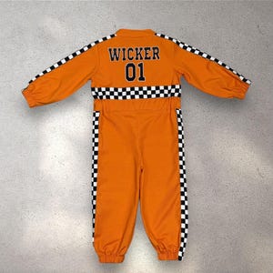 Orange Racing Suit, Custom Personalized Unisex Racing Suit for Birthday ...