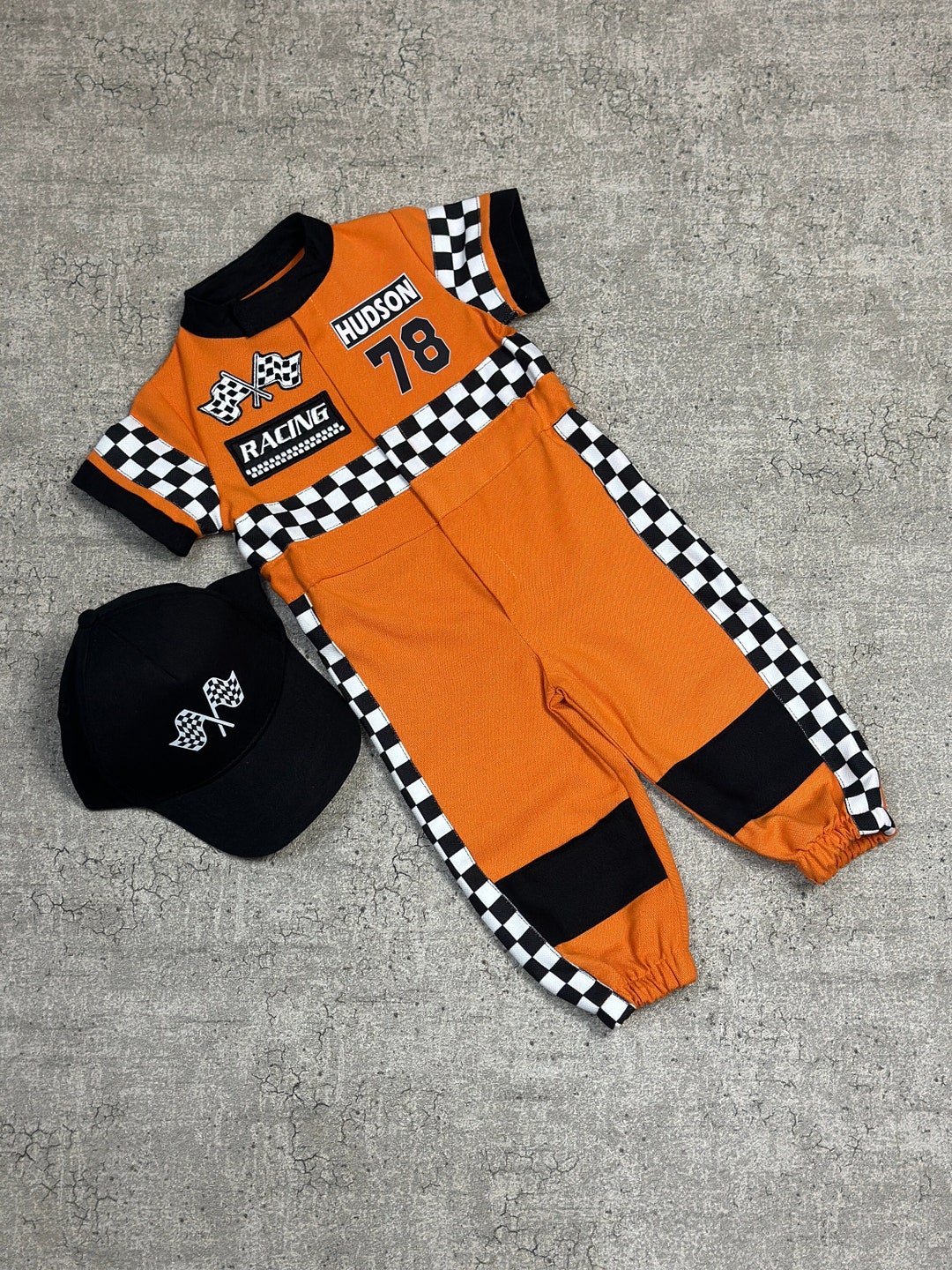 Orange Baby Race Outfit - Fast One Birthday Suit - Race Car Birthday ...