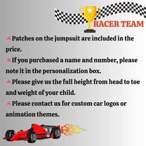 Orange Racing Suit, Custom Personalized Unisex Racing Suit for Birthday ...