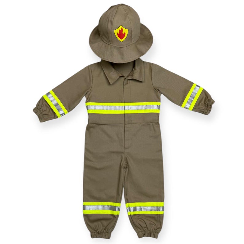 Kids Firefighter Costume – Fireman Outfit & Hat – Halloween Birthday ...