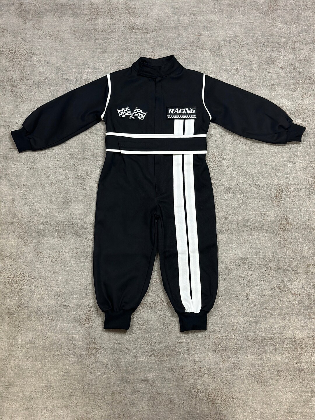 Personalized Black Racing Suit Go Karting Jumpsuit for Kids Toddler ...