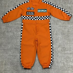Orange Racing Suit Custom Personalized Unisex Racing Suit for Birthday ...