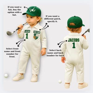 Personalized Golf Outfit - Caddy Uniform - Toddler Golf Costume - Hole ...