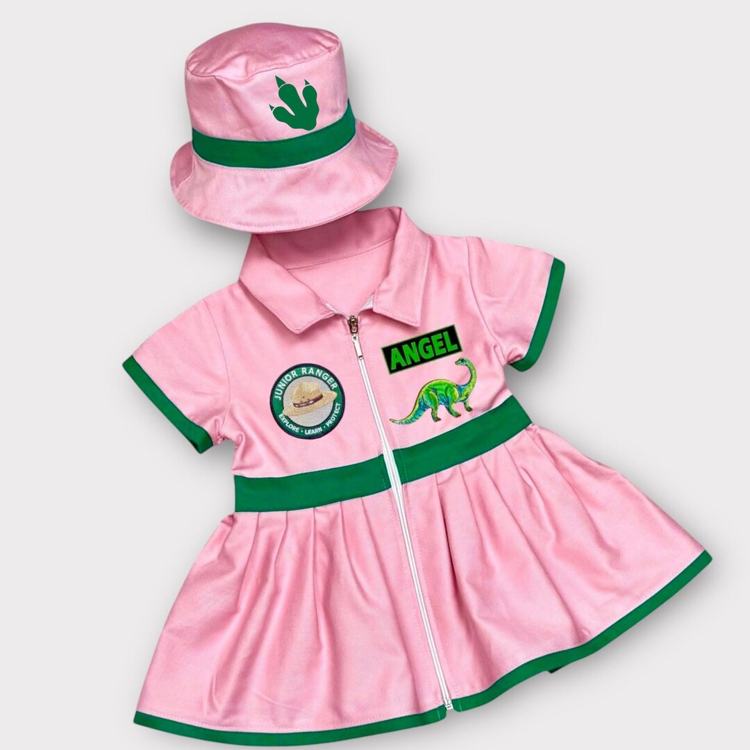 Girl Dinosaur Birthday Outfit - Custom Dinosaur Explorer Dress for ...