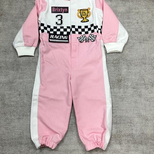 Pink Race Car Suit Personalized Unisex Racing Suit for - Etsy