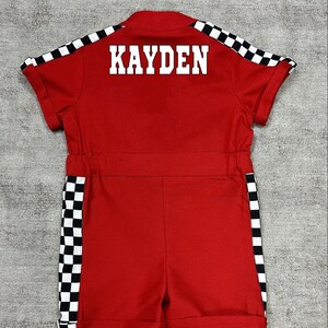 Red Checkered Sides Short Sleeves Shorts Custom Personalized Unisex ...