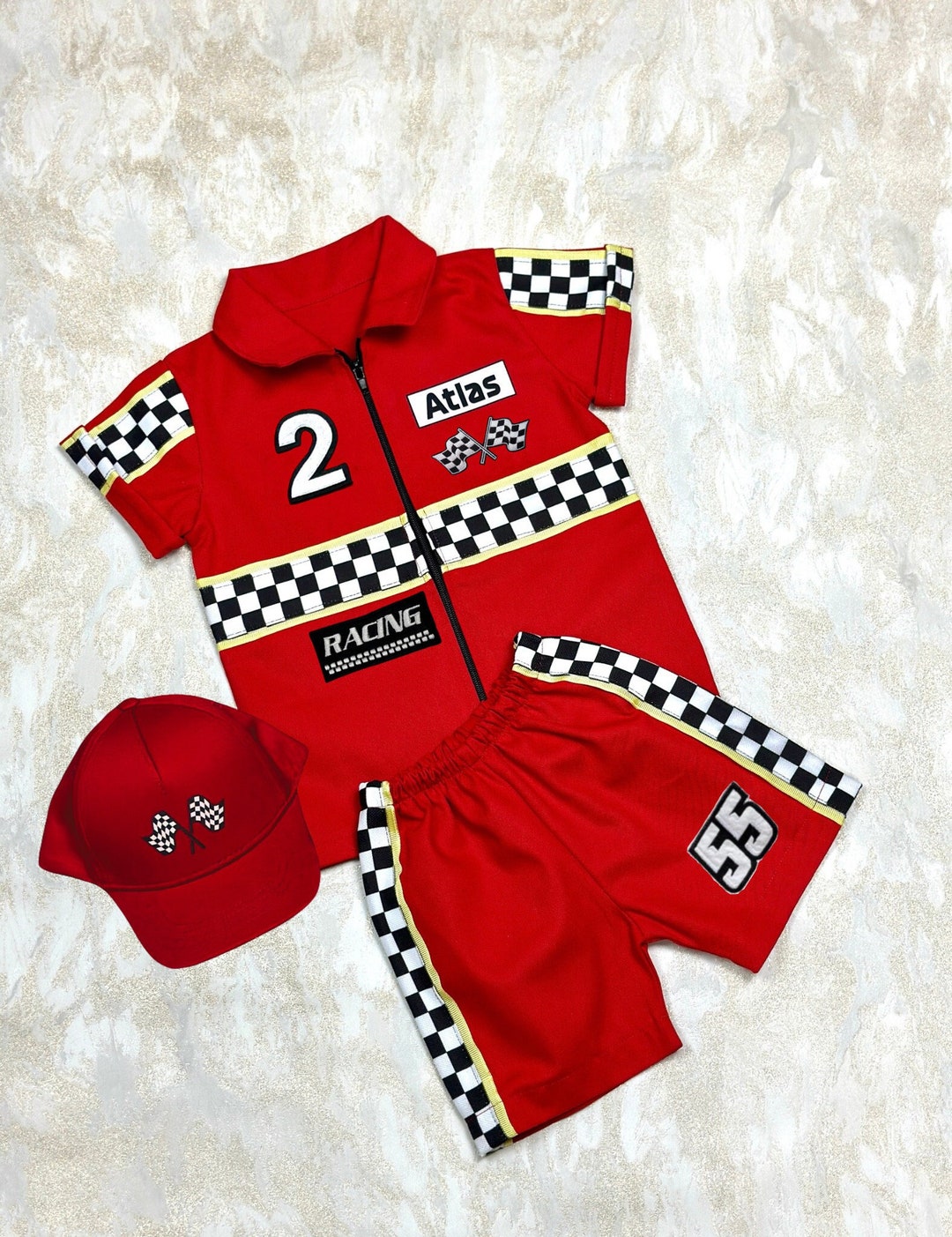 Personalized Racing Outfit Fast One Birthday Racing Suit Kids Racing ...