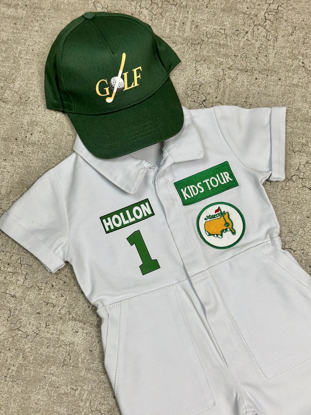 Personalized Golf Caddy Jumpsuit for Kids Golf One Birthday Outfit Baby ...