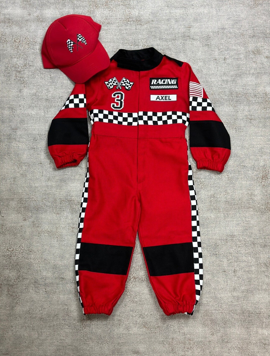 Red Racing Suit Unisex Racing Suit With Brand Logos Patches - Etsy