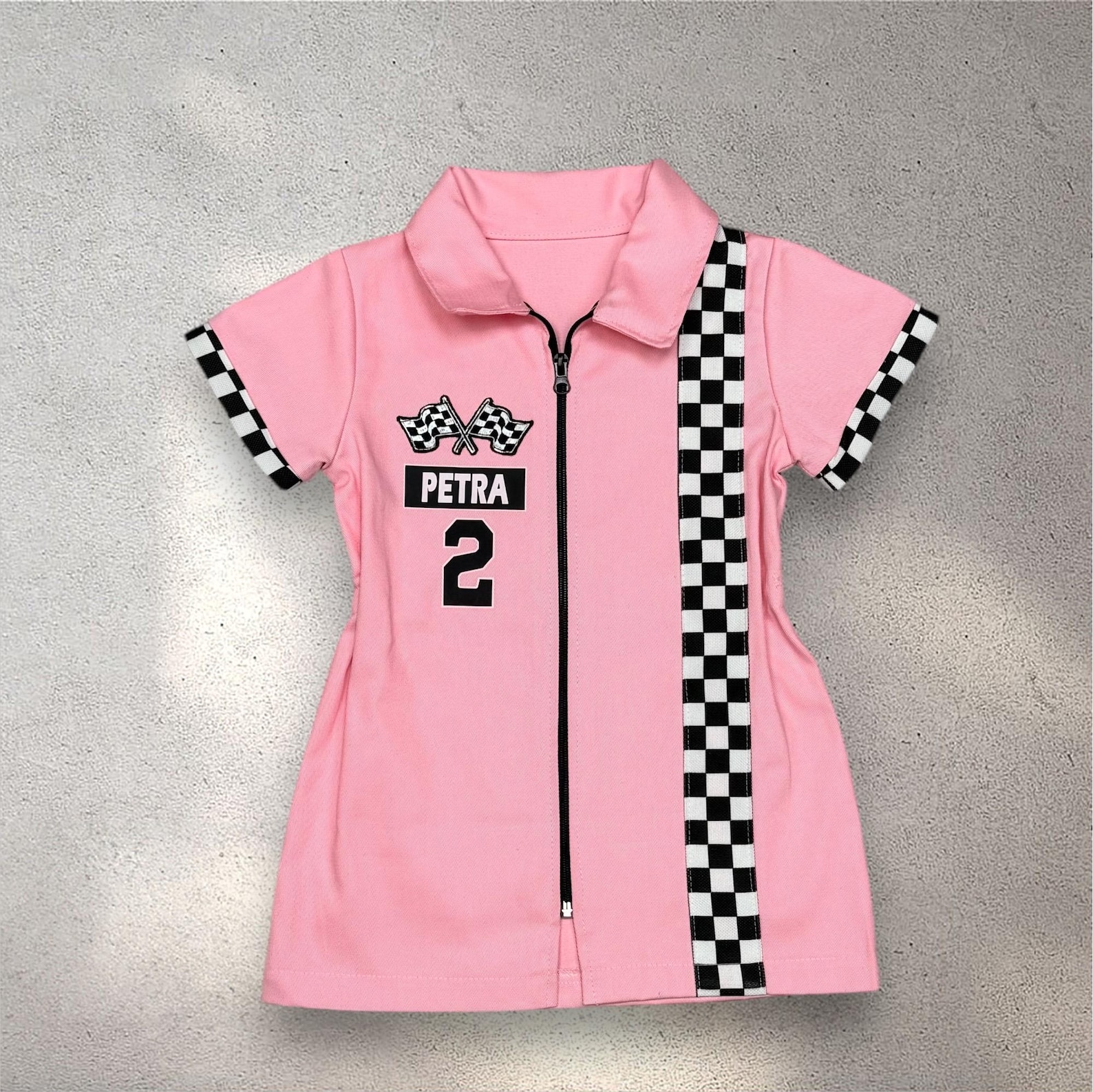 Pink Toddler Racing Dress - Fast One Birthday Outfit - Kids Racing ...