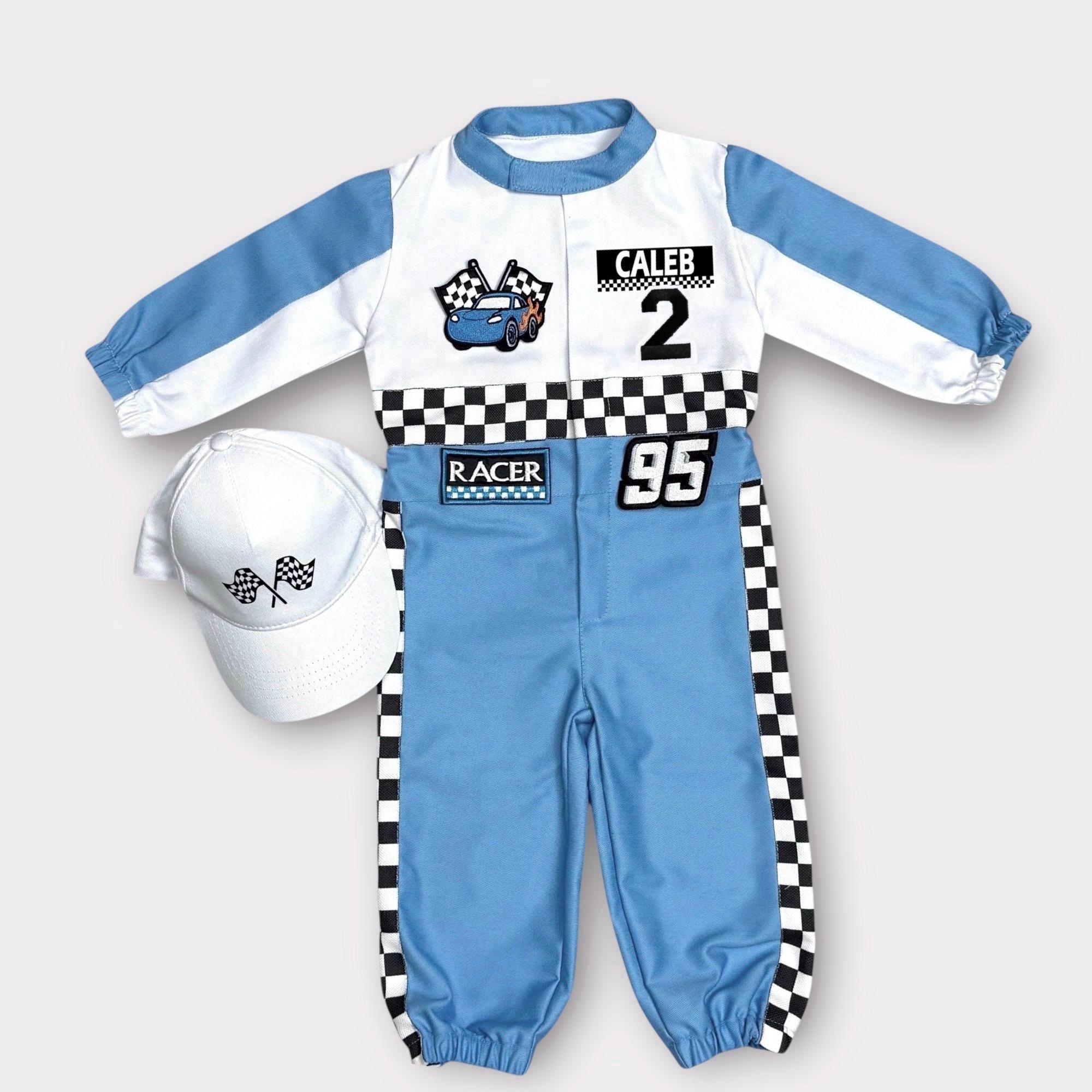 Personalized Baby Race Car Driver Outfit, Custom Name Racing Costume ...